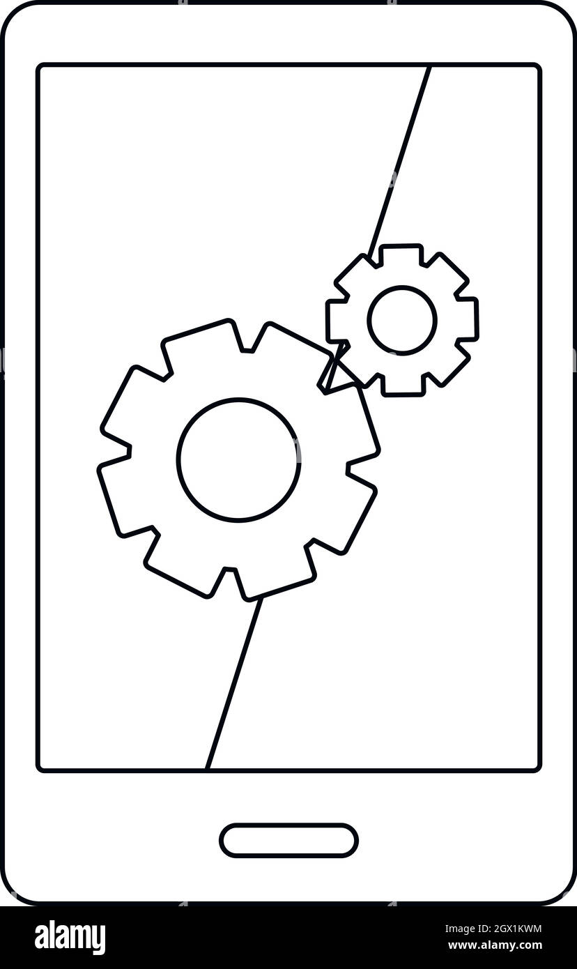 Working phone icon, outline style Stock Vector Image & Art - Alamy