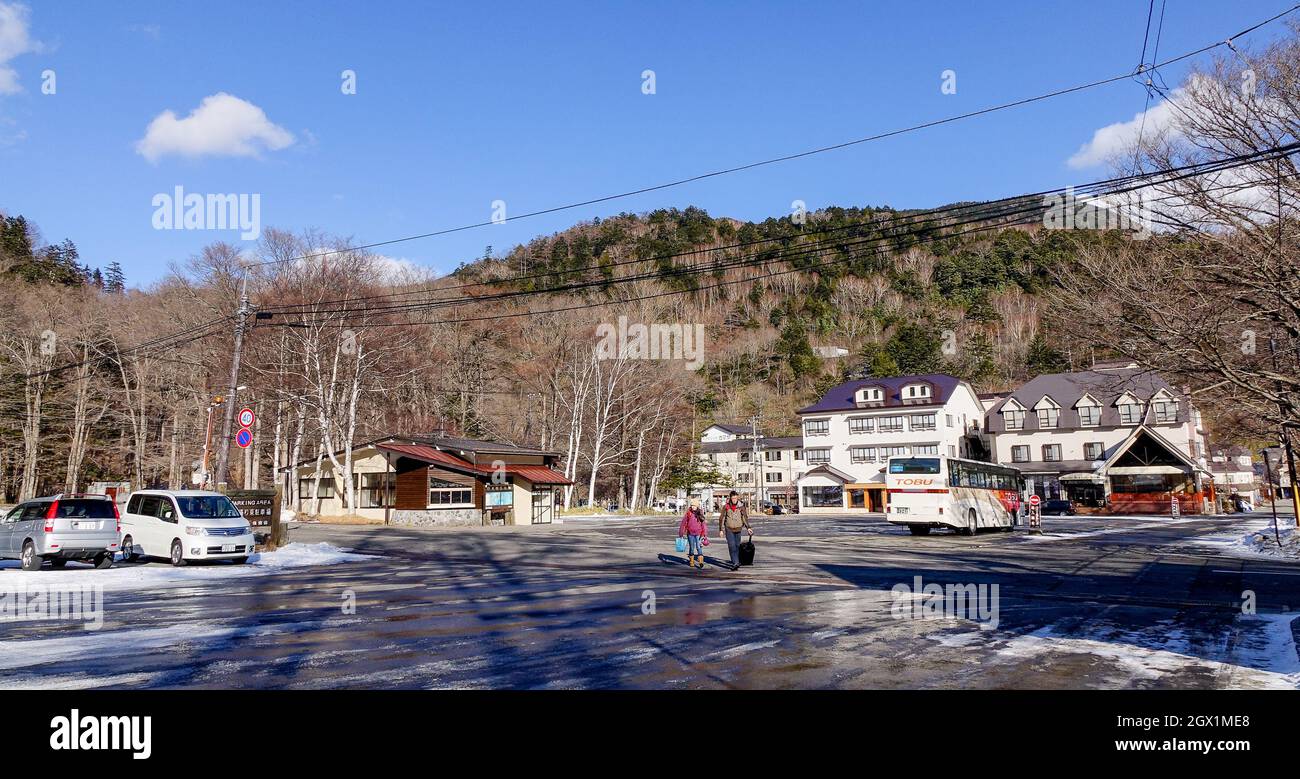 Nikko, Japan - Jan 2, 2016. Resort at forest in Nikko, Japan. Nikko ...