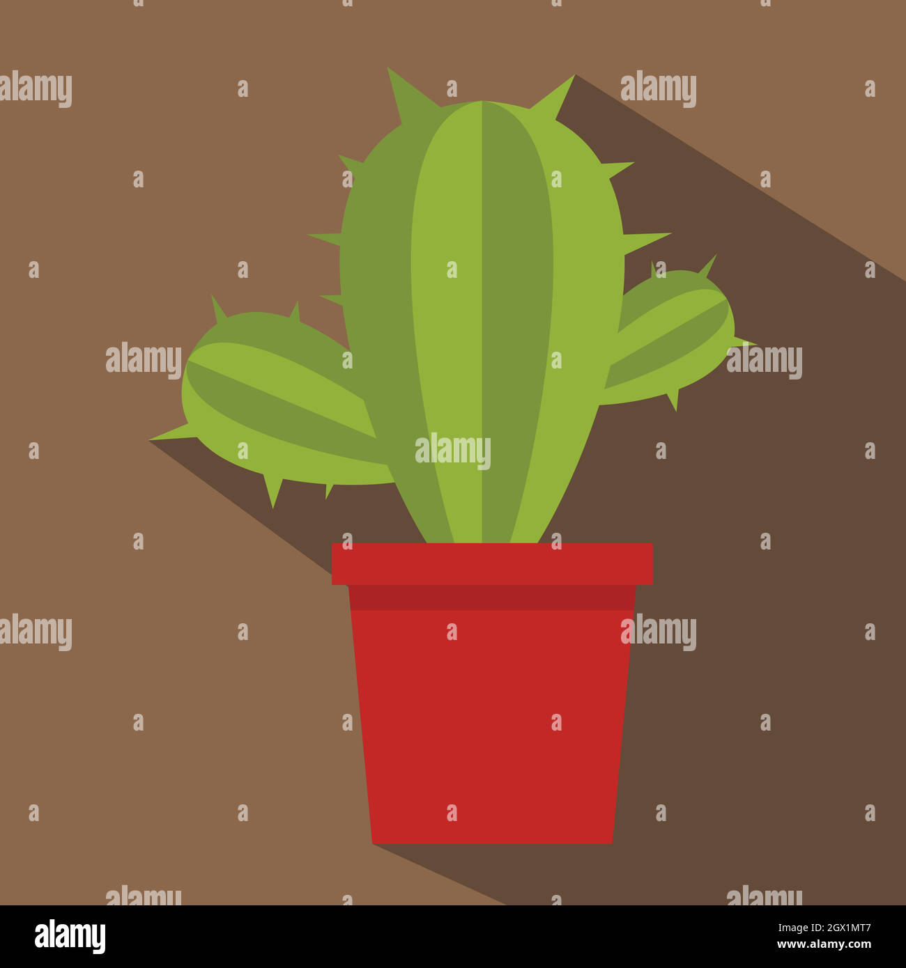 Prickly red cactus Stock Vector Images - Alamy