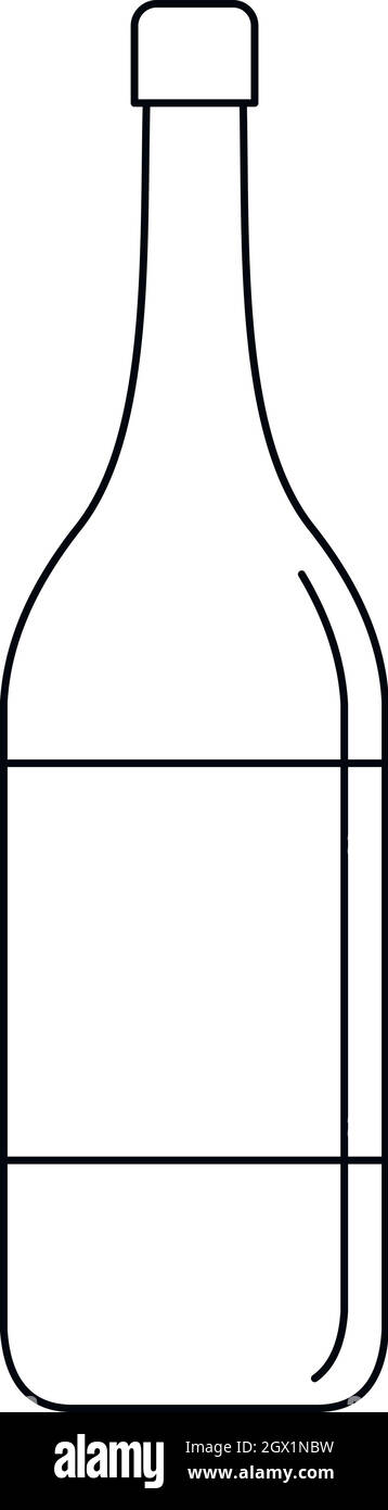 Wine bottle black label Stock Vector Images - Alamy