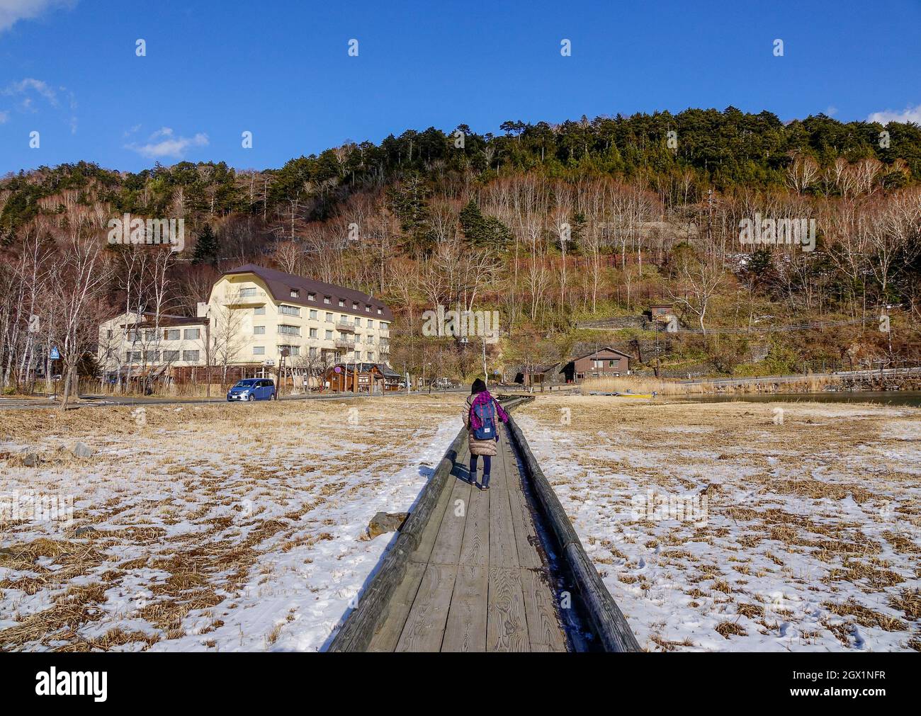 Nikko, Japan - Jan 2, 2016. Resort at forest in Nikko, Japan. Nikko ...