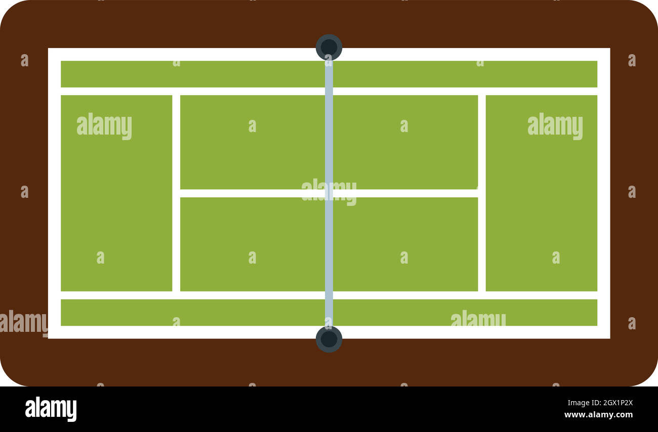 Tennis court icon, flat style Stock Vector Image & Art - Alamy