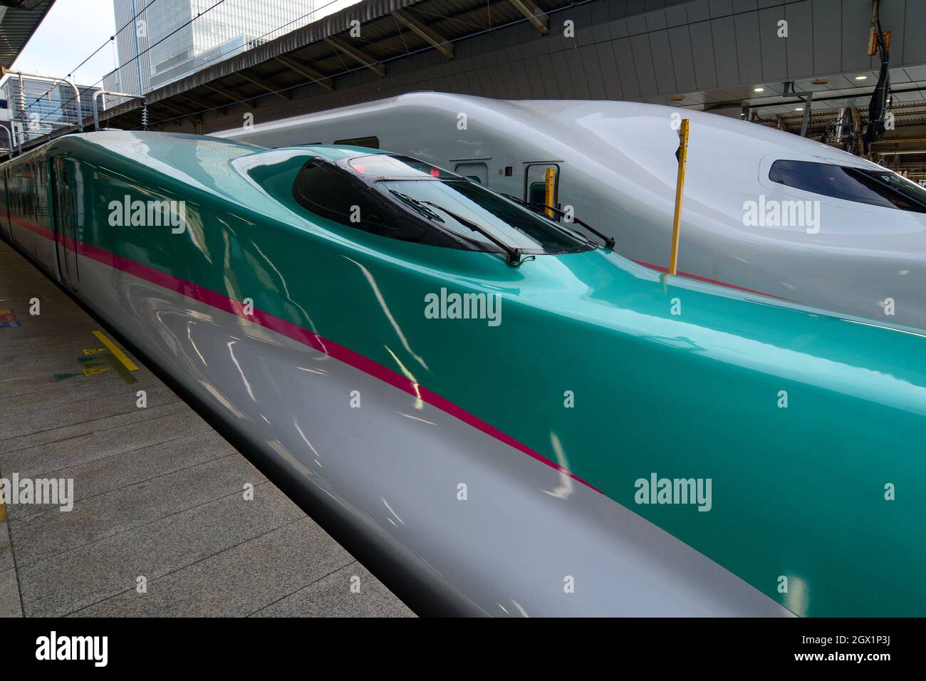 Tokyo, Japan - Jan 2, 2016. Shinkansen bullet trains in Tokyo, Japan ...
