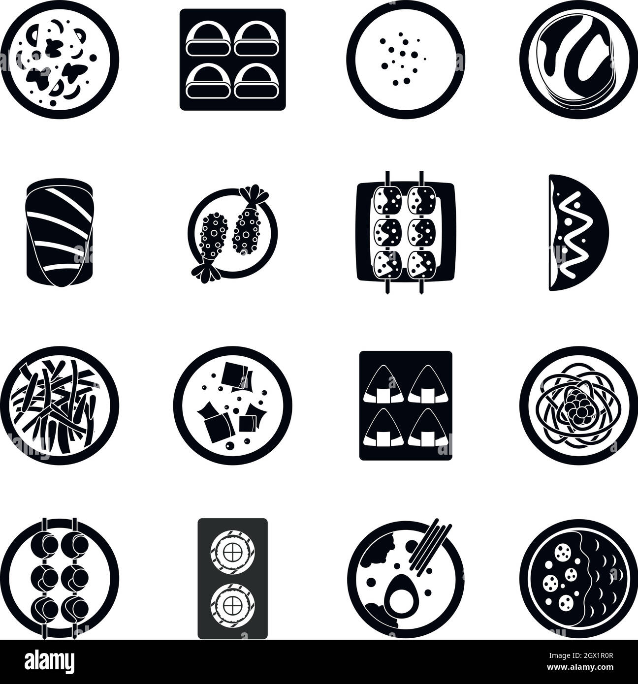 Japan food icons set, simple style Stock Vector Image & Art - Alamy