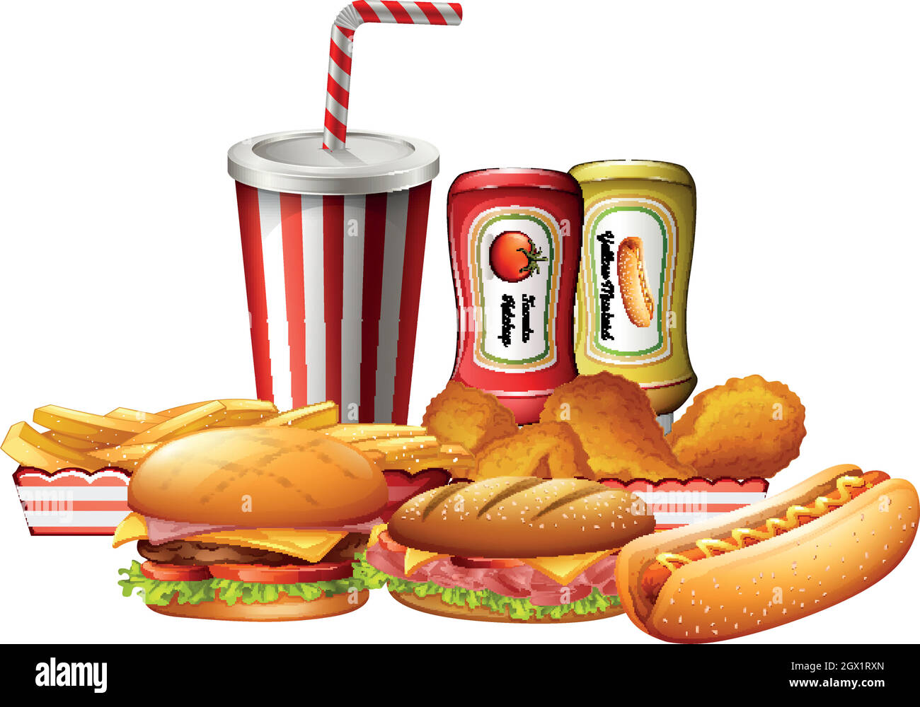 Unhealthy snack art Cut Out Stock Images & Pictures - Alamy