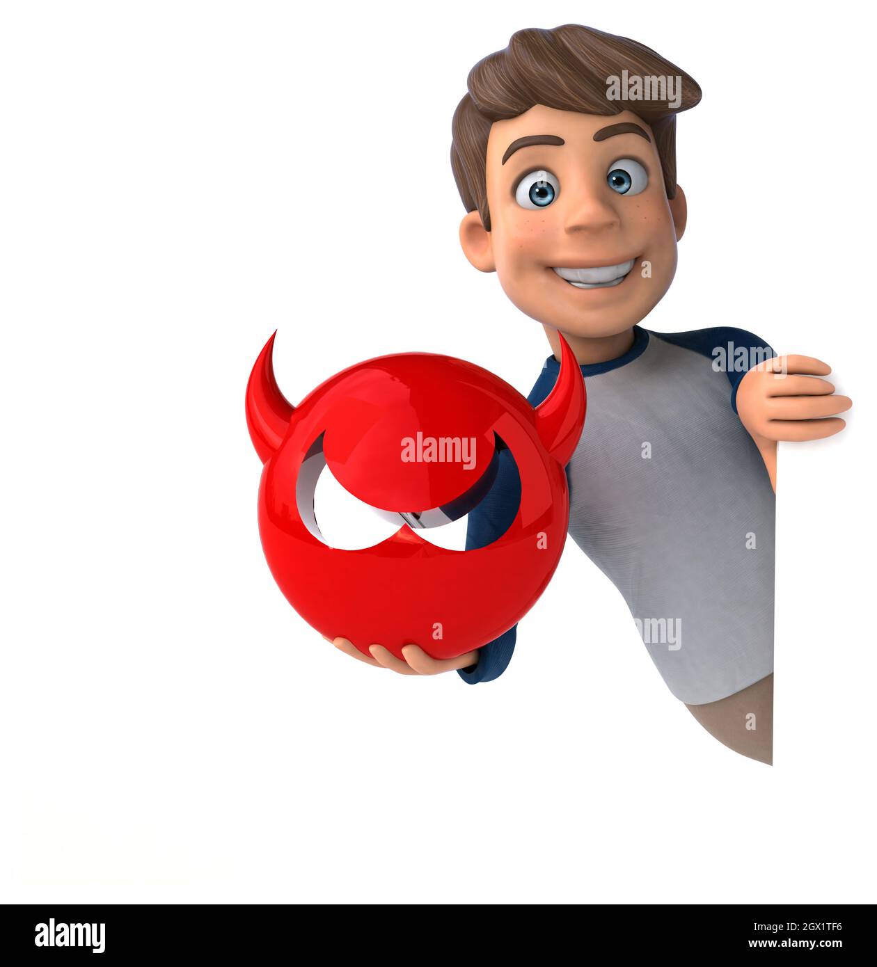 3D cartoon character fun teenager Stock Photo - Alamy