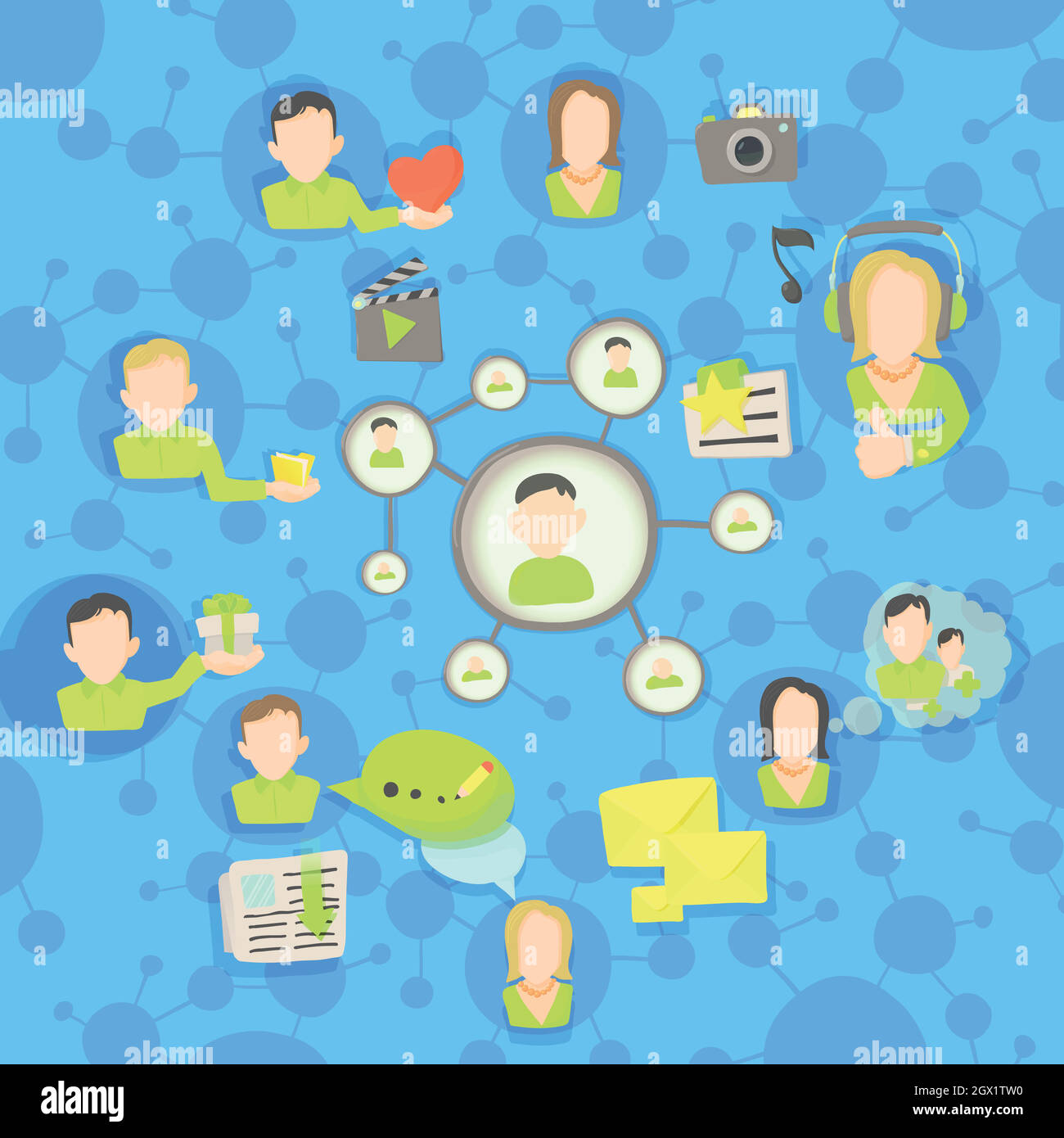 Social cartoon hi-res stock photography and images - Alamy