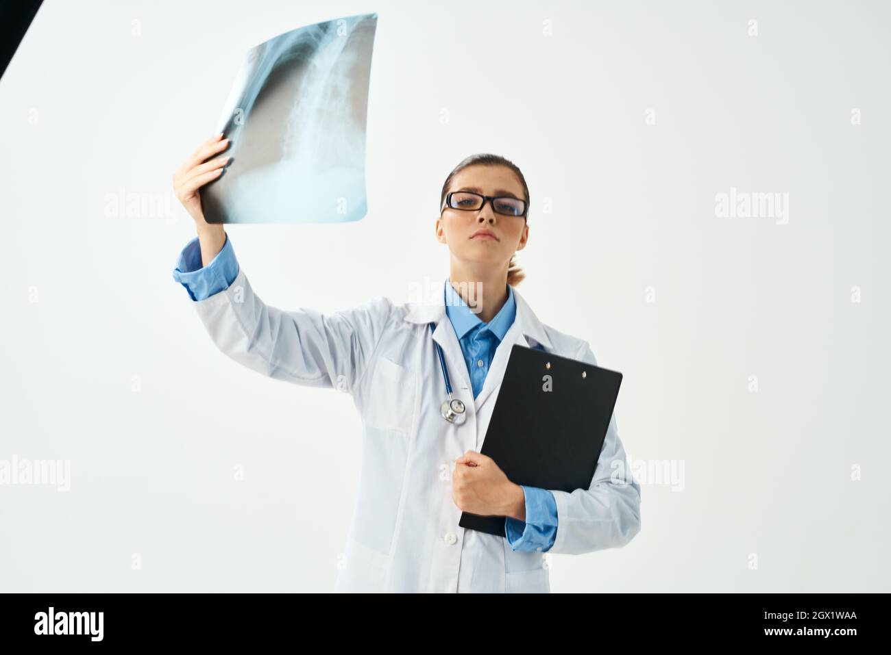 radiologist diagnostics patient scan Studio Stock Photo - Alamy