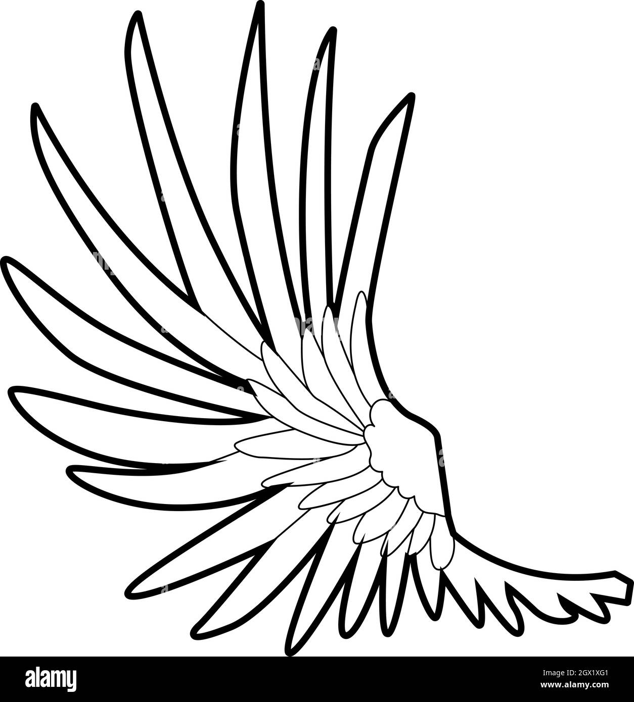 Wide wing icon, outline style Stock Vector Image & Art - Alamy