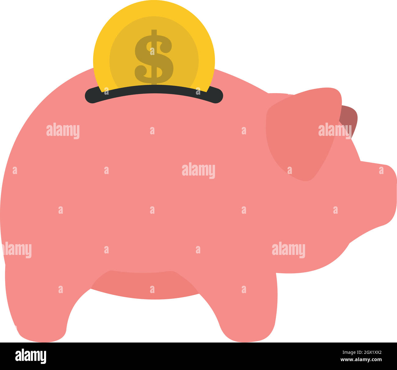 Pig money box icon, flat style Stock Vector Image & Art - Alamy