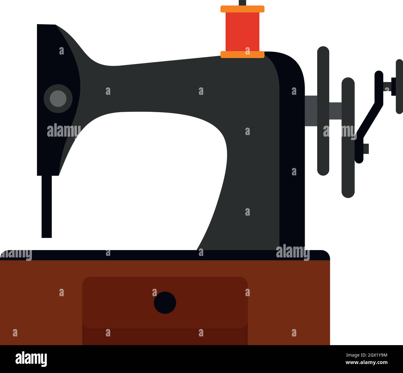 Factory machine icon flat hi-res stock photography and images - Alamy