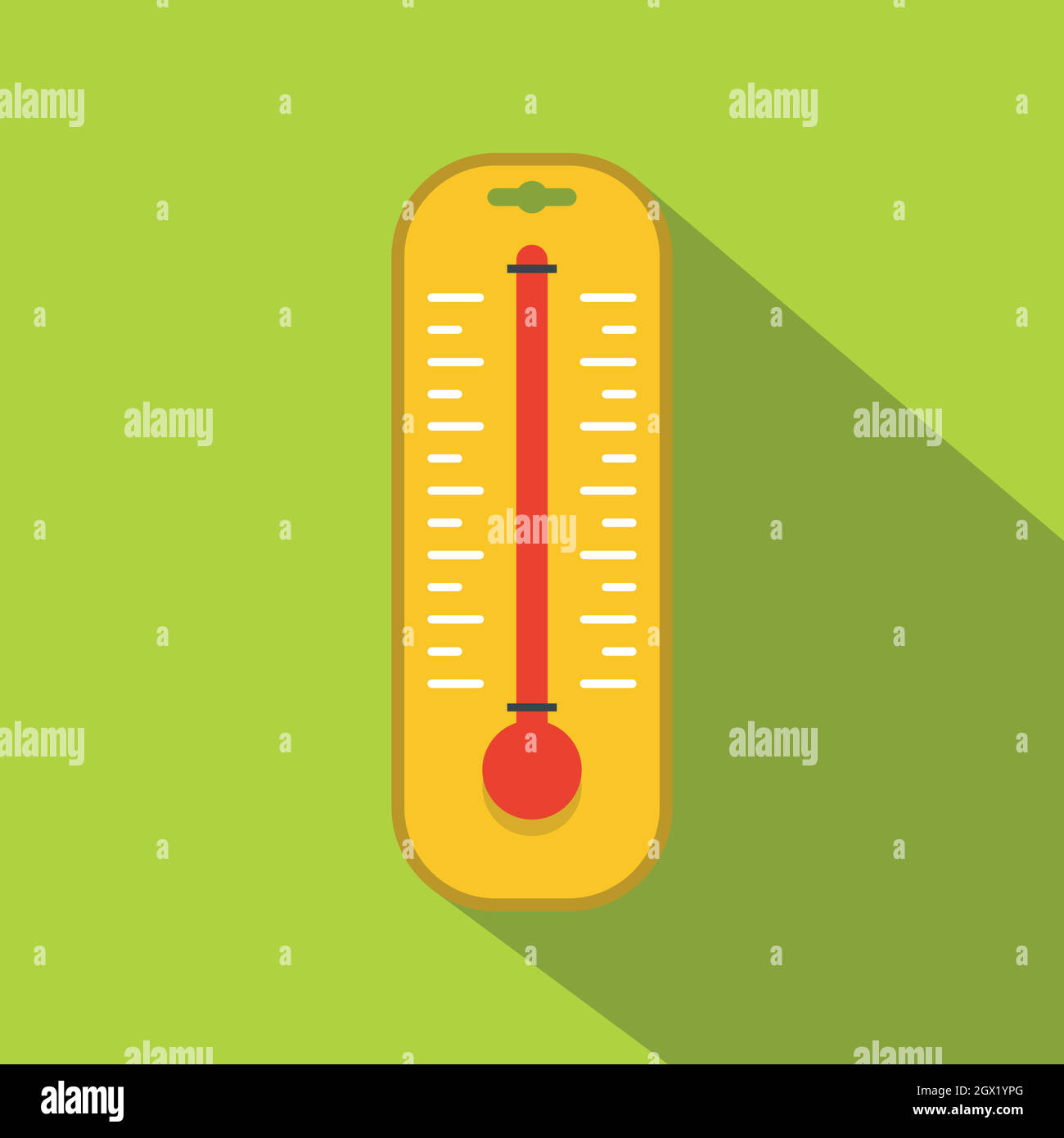 Yellow thermometer icon, flat style Stock Vector Image & Art - Alamy