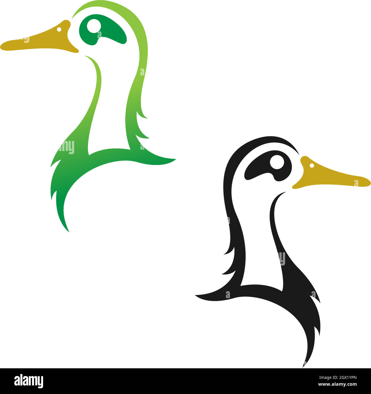 Duck icon logo design concept template illustration Stock Vector Image ...