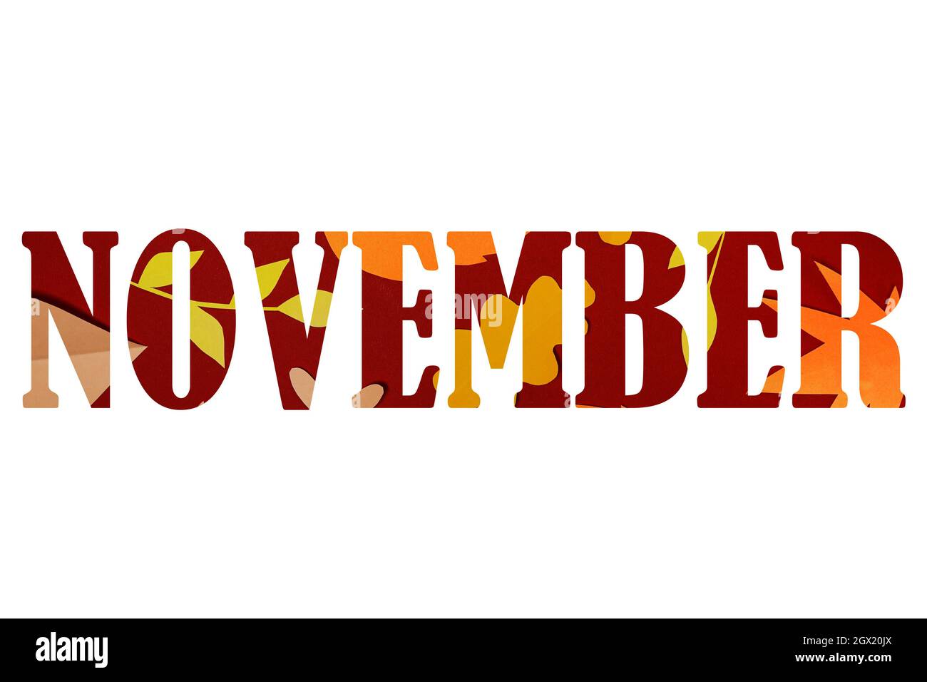 Hello november text write Cut Out Stock Images & Pictures - Alamy