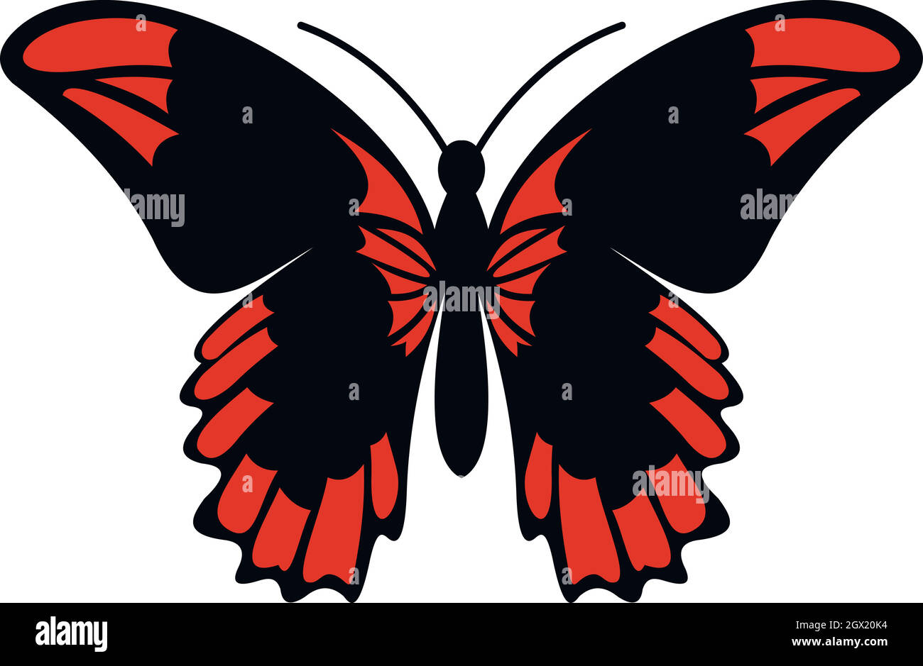 Beautiful butterfly icon, flat style Stock Vector Image & Art - Alamy