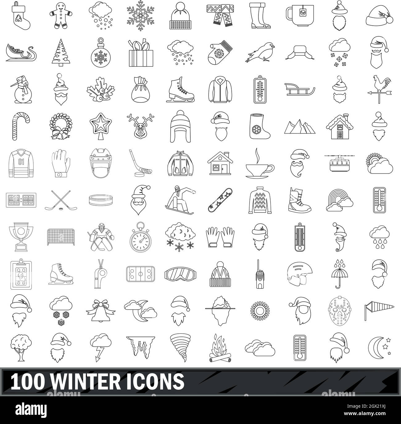Winter icons hi-res stock photography and images - Alamy