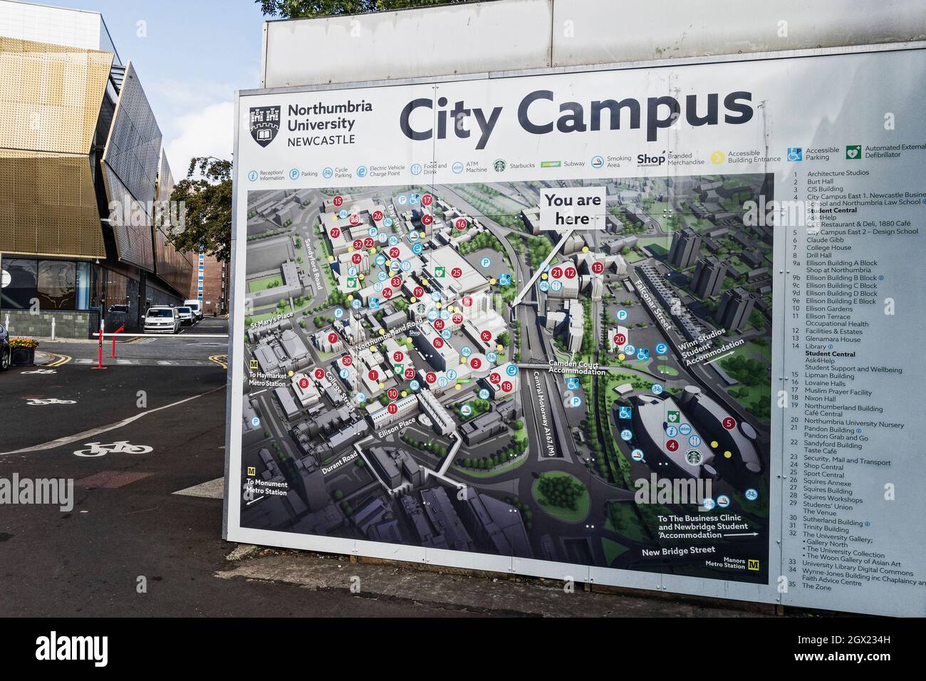 University Of Newcastle England Map Newcastle University Campus,