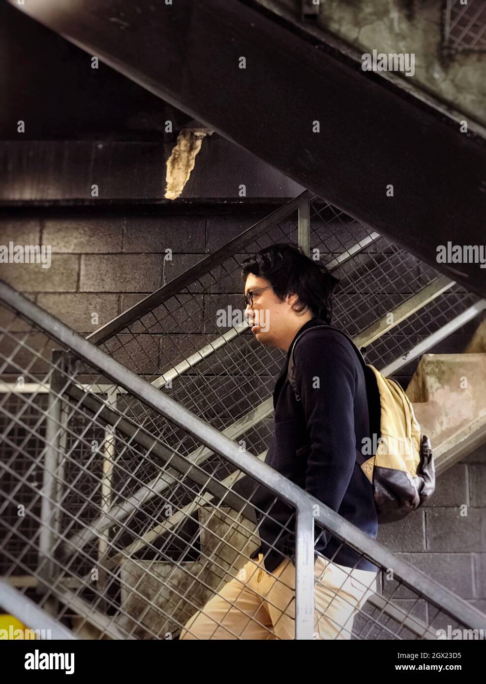 Black Man Walking Up Stairs High Resolution Stock Photography and ...