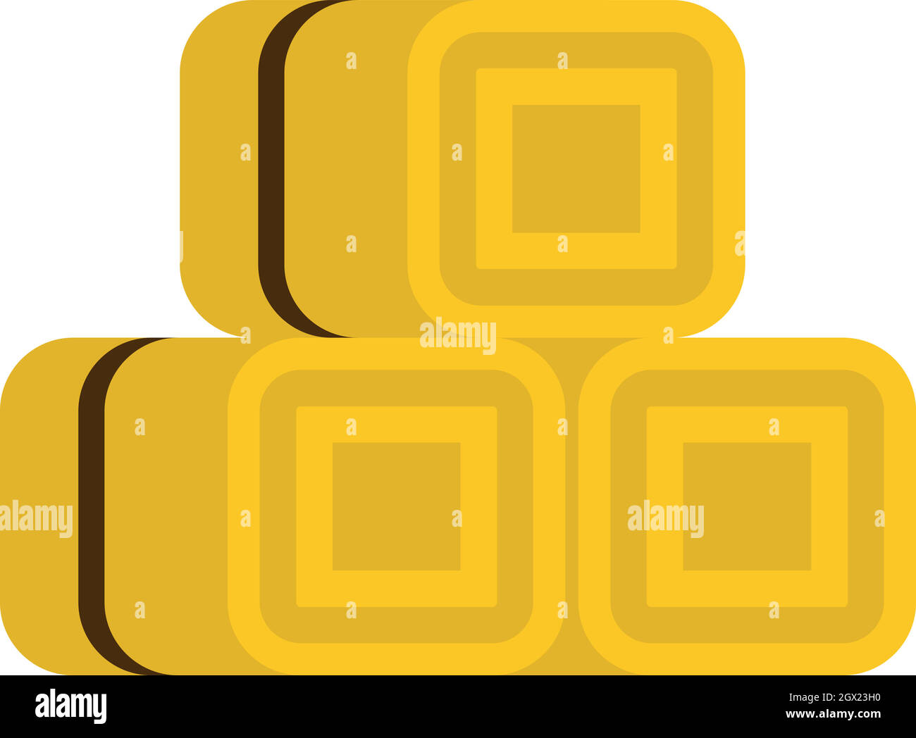 Hay bundles icon, flat style Stock Vector Image & Art - Alamy