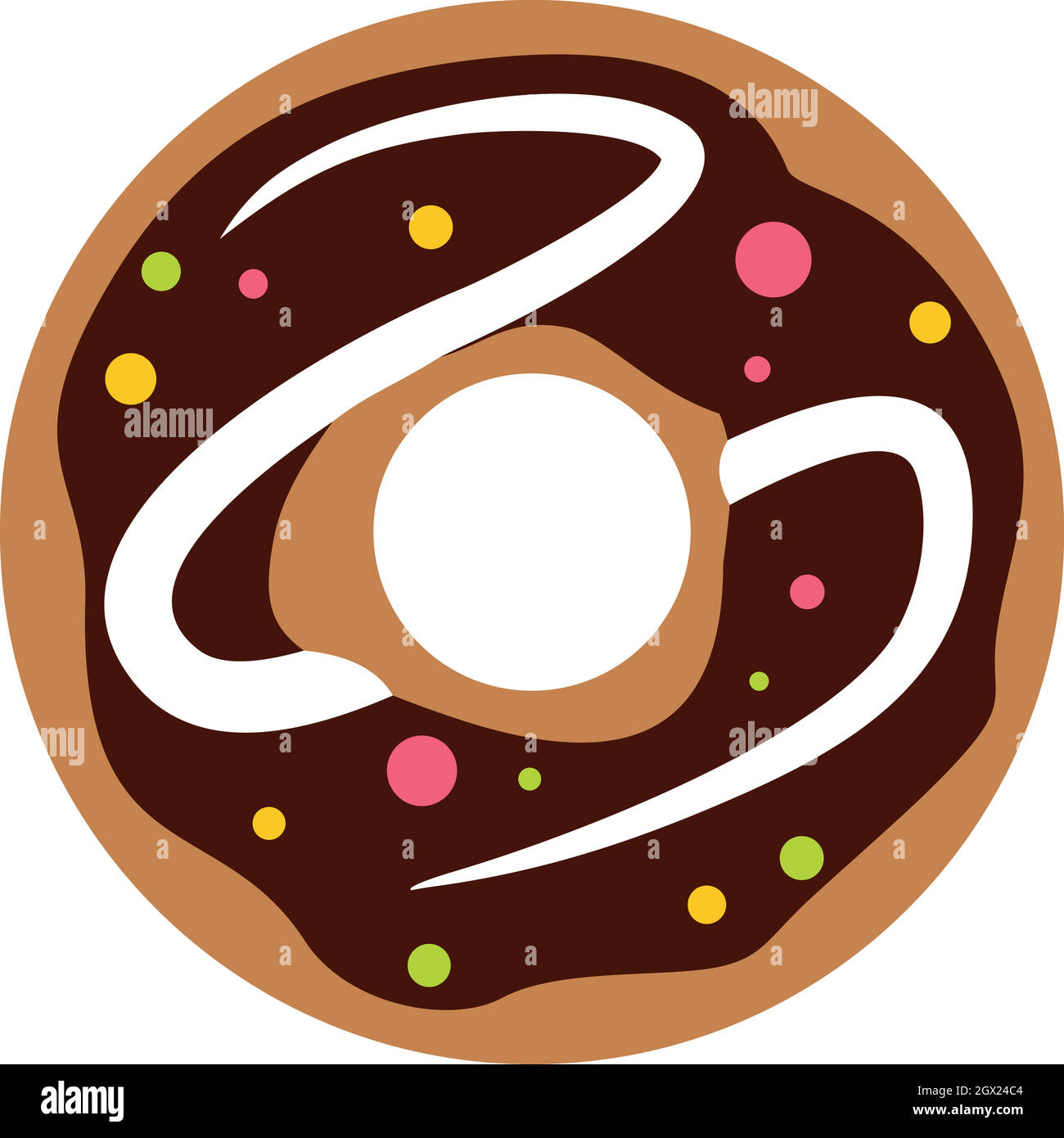 Flat bright donut Stock Vector Images - Alamy