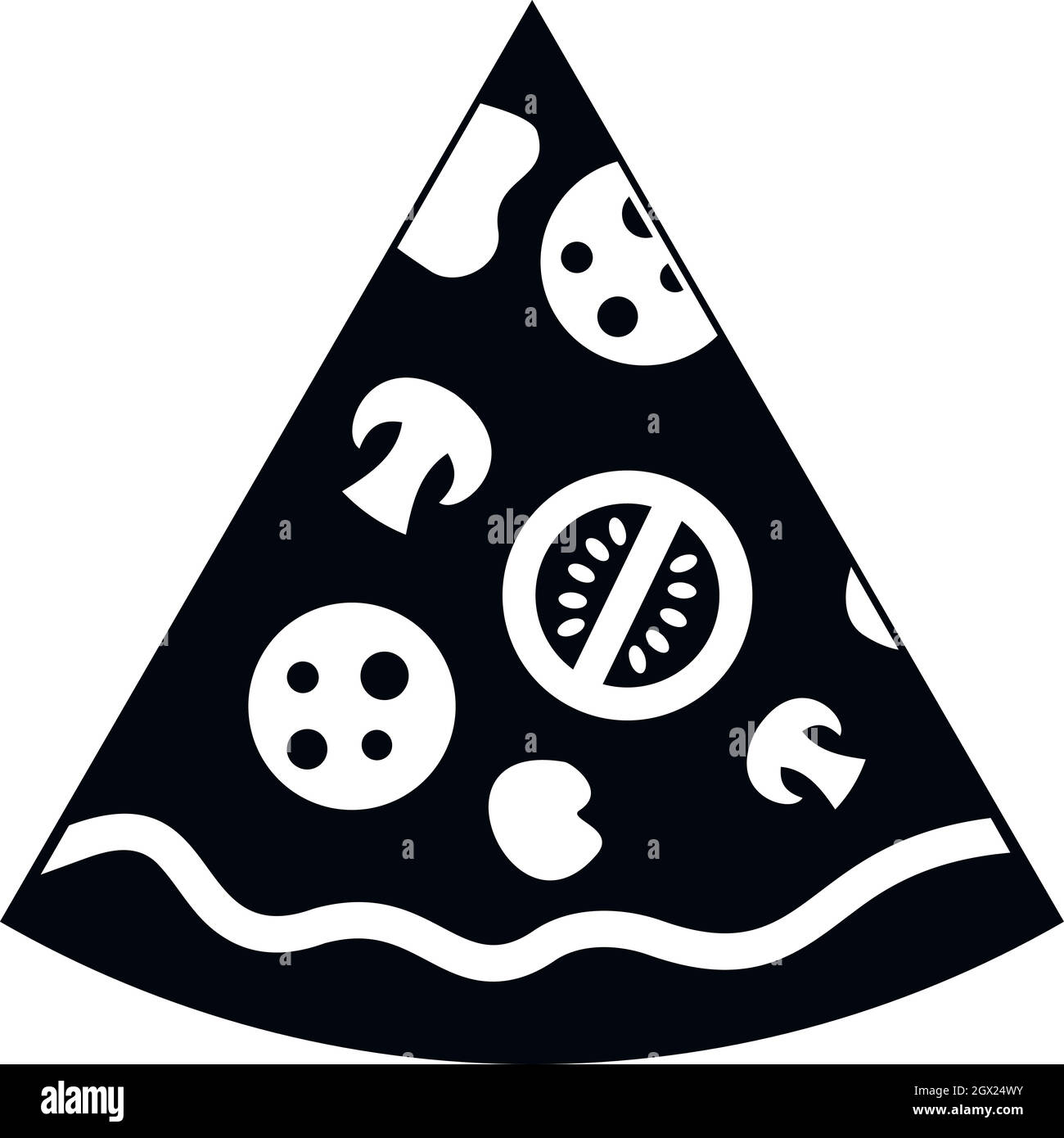 Pizza slice icon, simple style Stock Vector Image & Art - Alamy