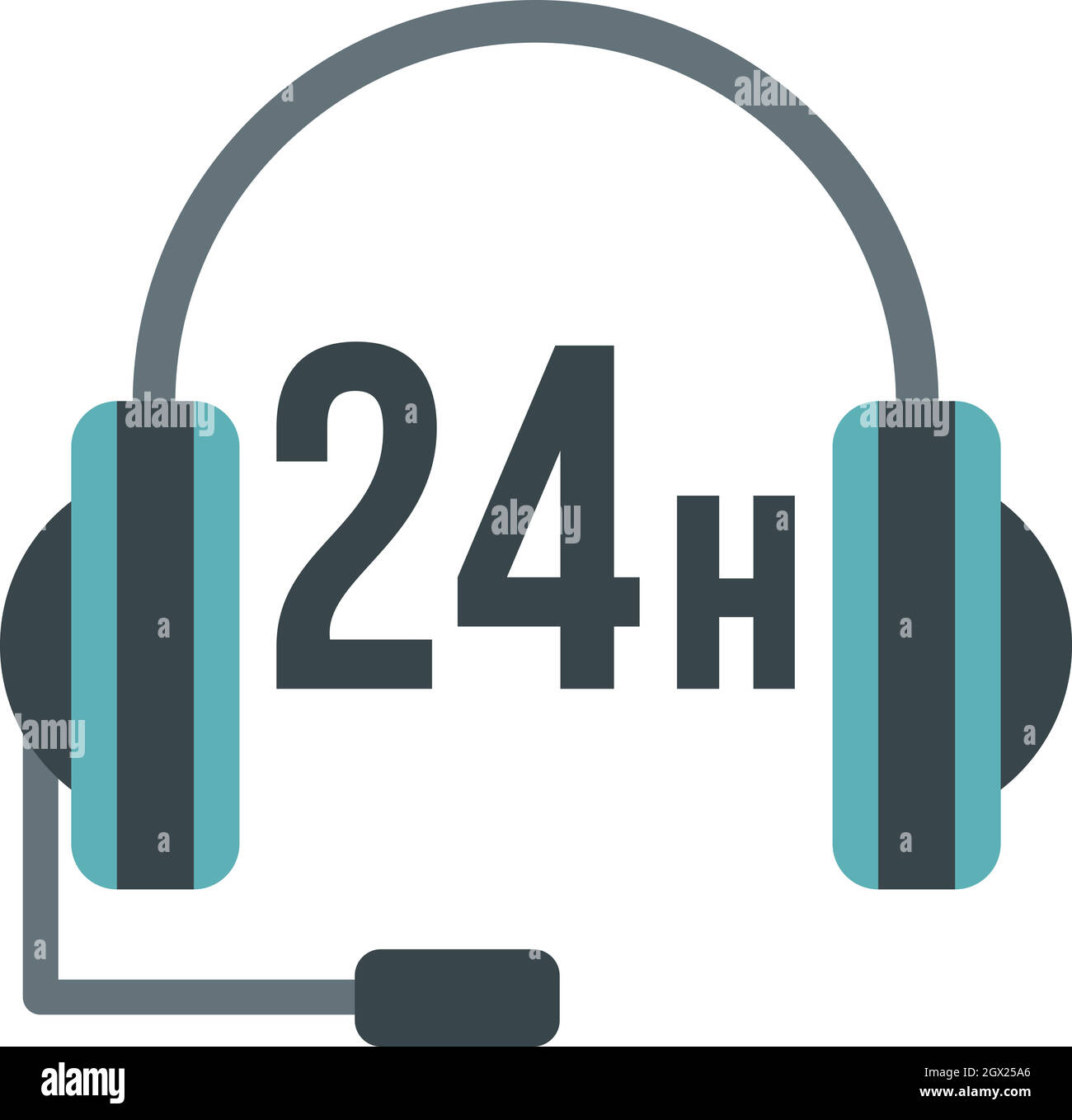 Service support icon flat Stock Vector Images - Alamy