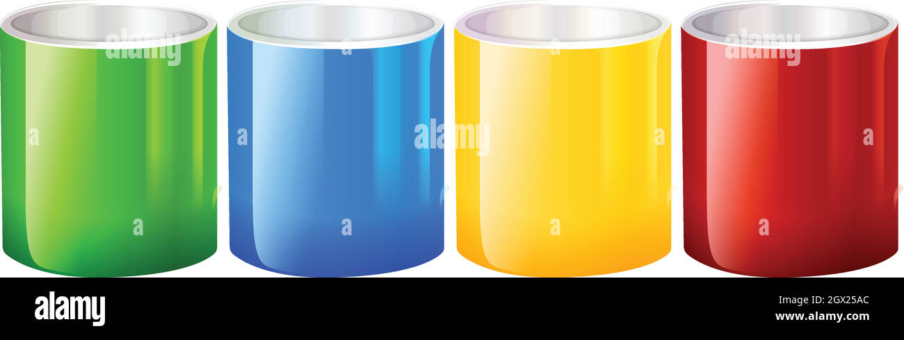 Cylindrical beakers Stock Vector Images - Alamy