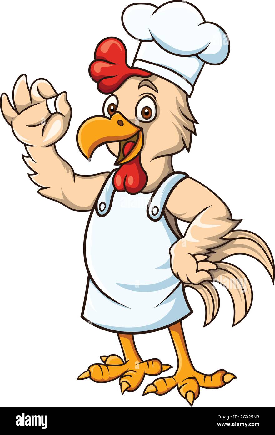Cartoon rooster chef with ok sign Stock Vector Image & Art - Alamy