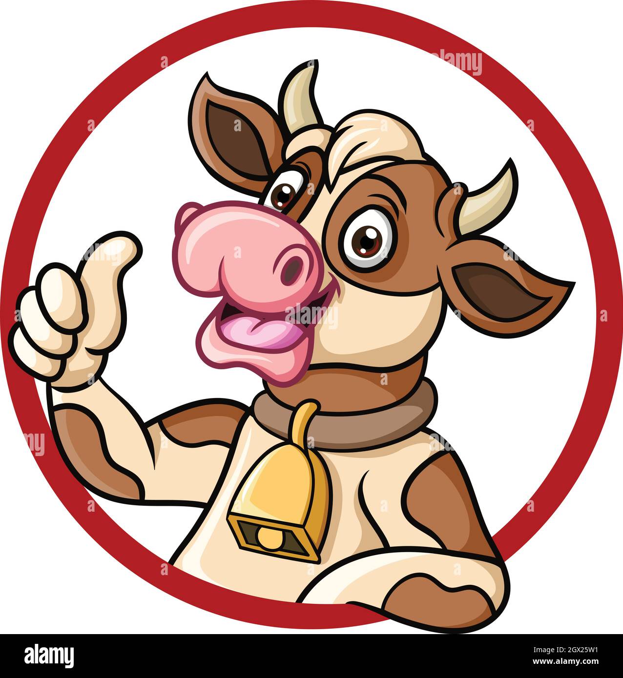 Cartoon happy cow giving thumb up Stock Vector Image & Art - Alamy