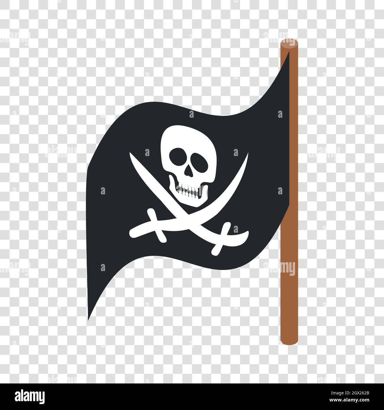 Pirate ship flag black Stock Vector Images - Alamy