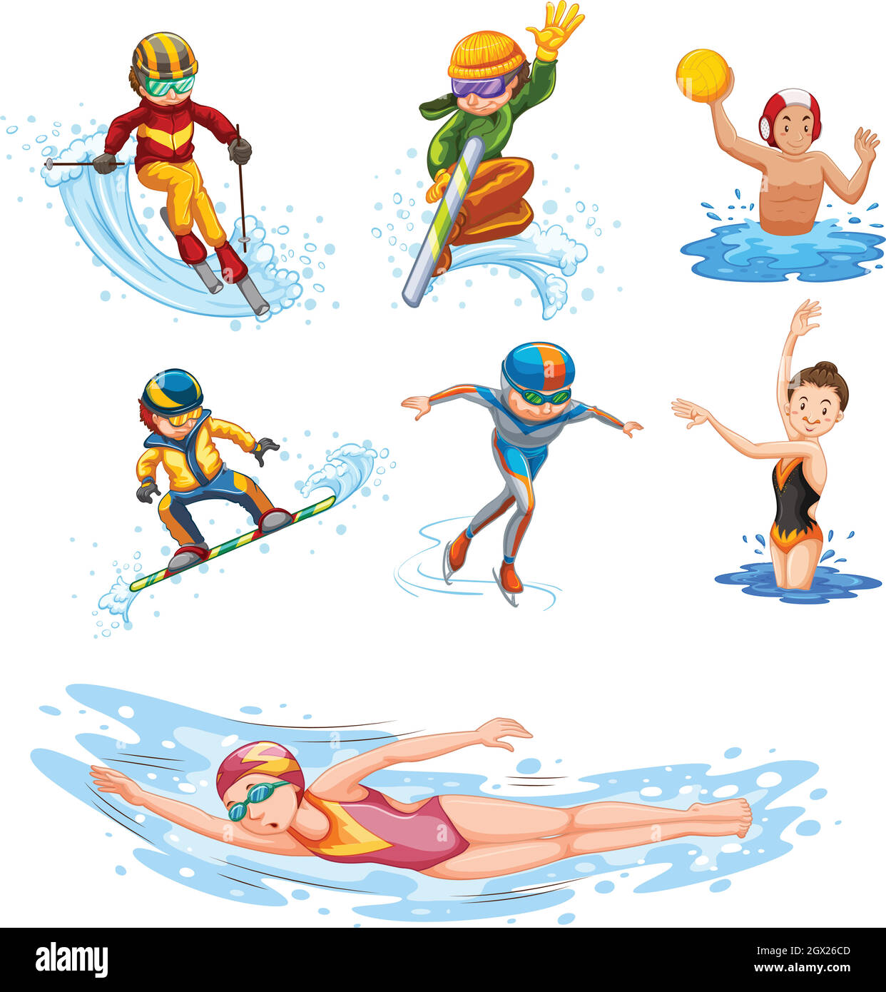 Winter fun activity Stock Vector Images - Alamy