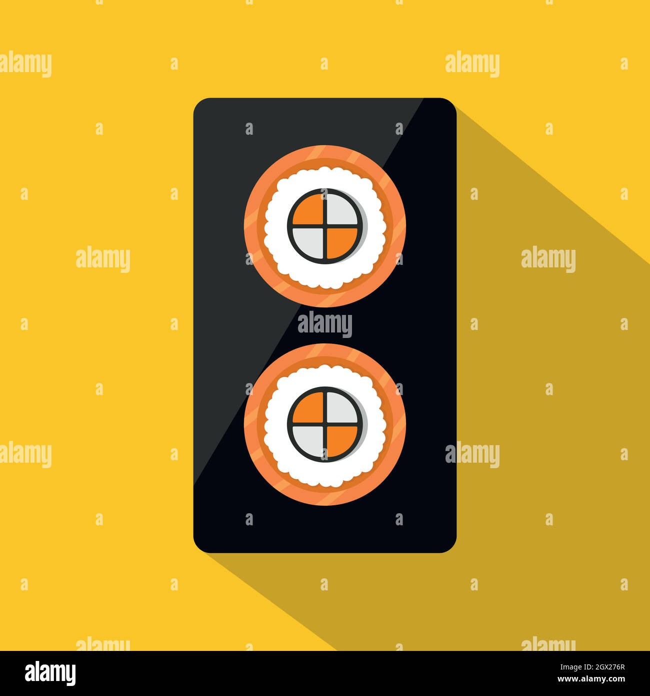 Fish roll icon, flat style Stock Vector Image & Art - Alamy