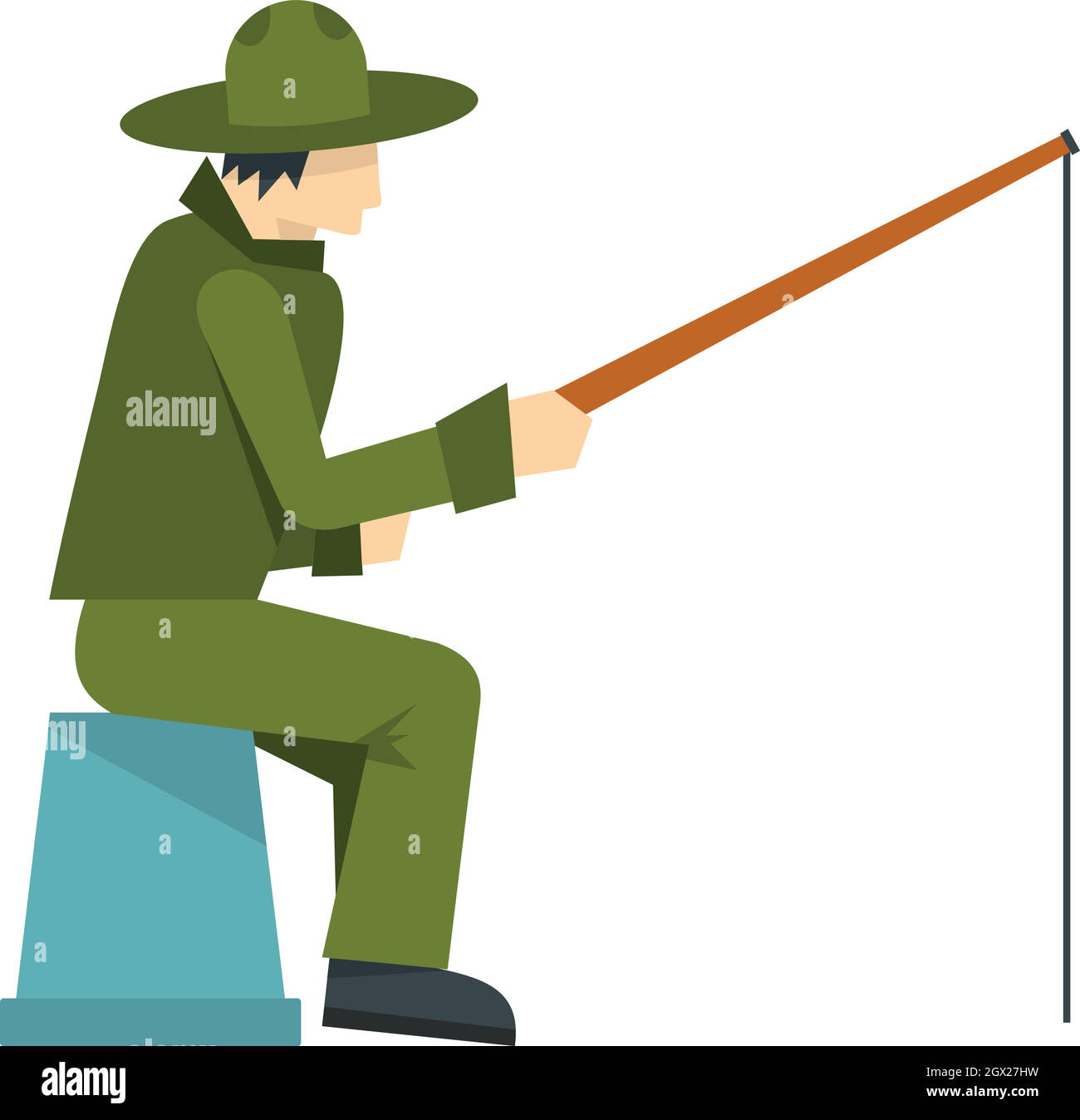 Sitting by the jetty Stock Vector Images - Alamy