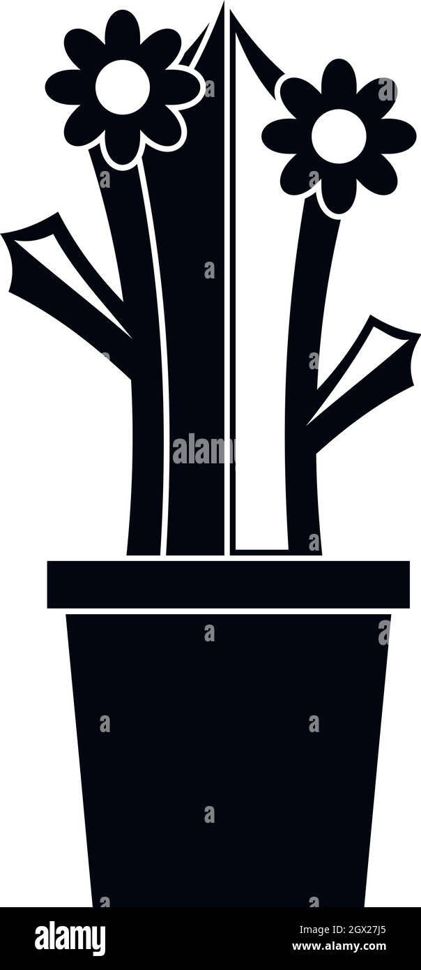 Flowering cactus icon, simple style Stock Vector Image & Art - Alamy