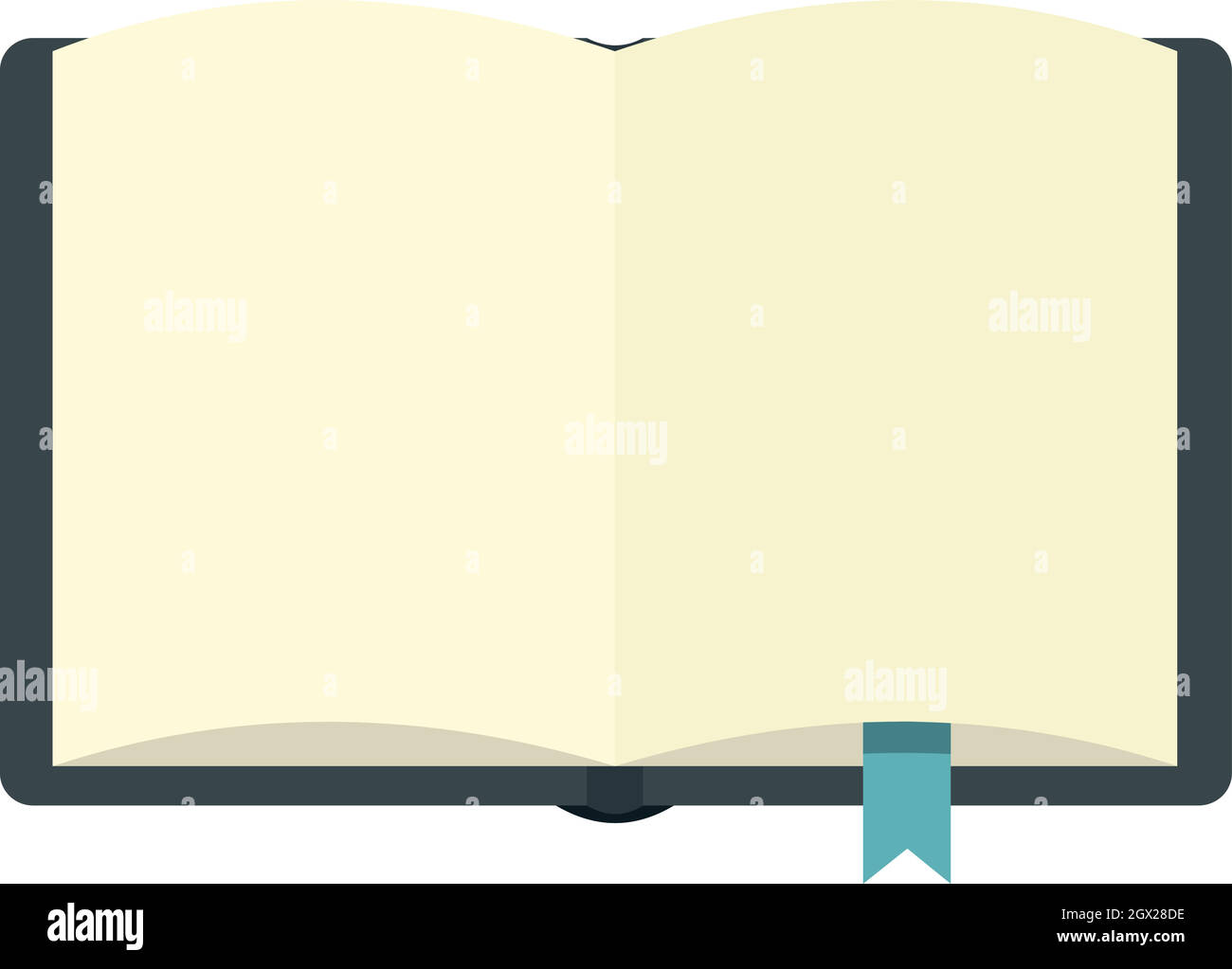 Open book with bookmark icon, flat style Stock Vector Image & Art - Alamy