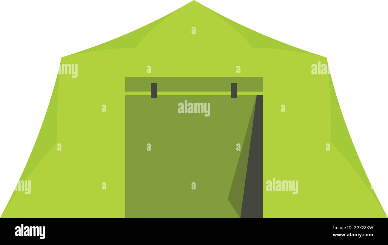 Tent icon green Stock Vector Images - Alamy