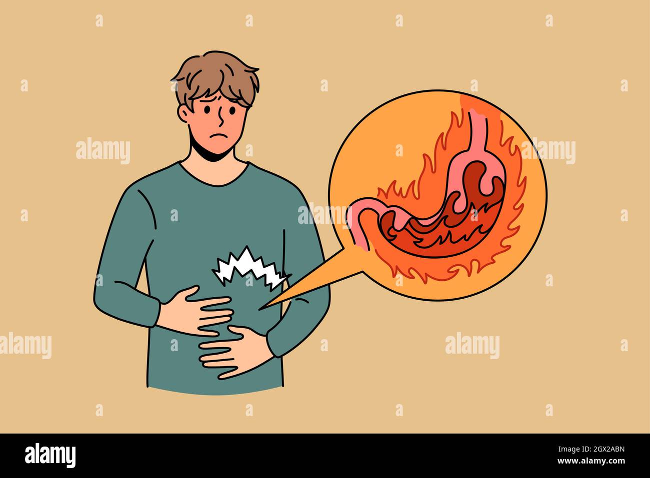 Acid reflux fire Stock Vector Images - Alamy