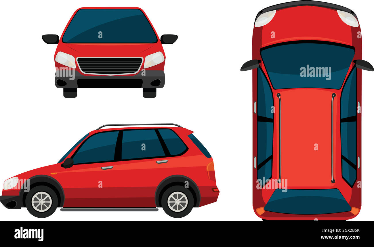 Birdseye view car Stock Vector Images - Alamy