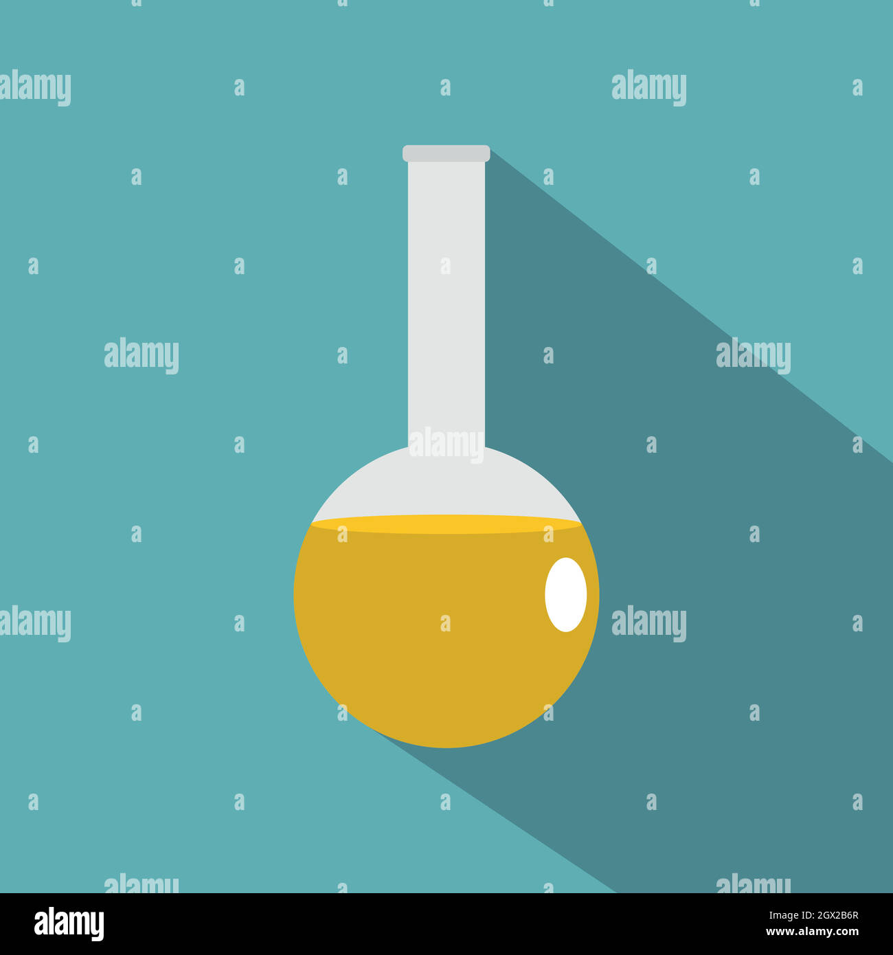 Lab flask icon flat hi-res stock photography and images - Alamy