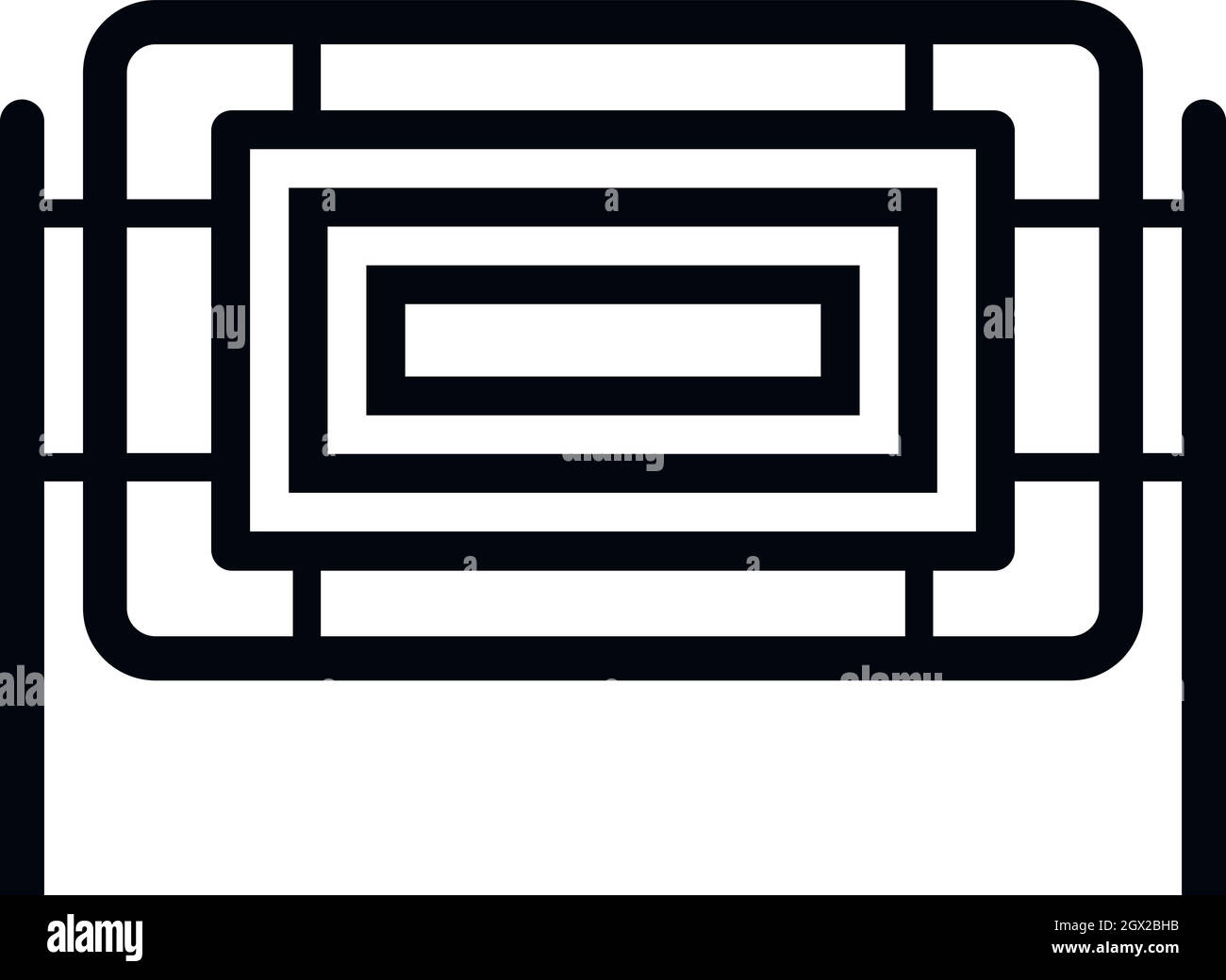 Square fence icon, simple style Stock Vector Image & Art - Alamy