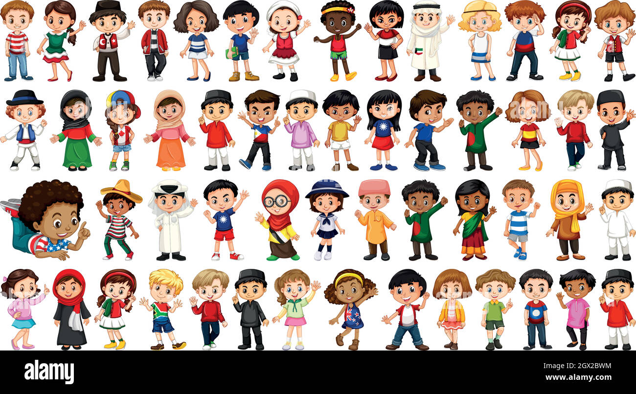 large set of ethnical people Stock Vector Image & Art - Alamy