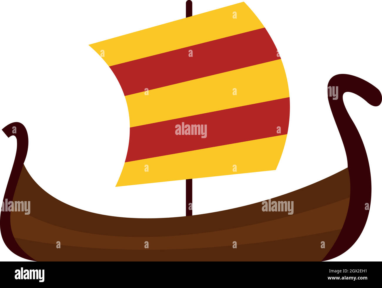 Medieval boat icon, flat style Stock Vector Image & Art - Alamy