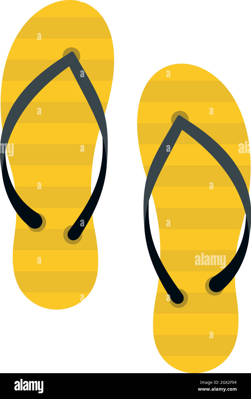 Yellow flip flop Stock Vector Images - Alamy