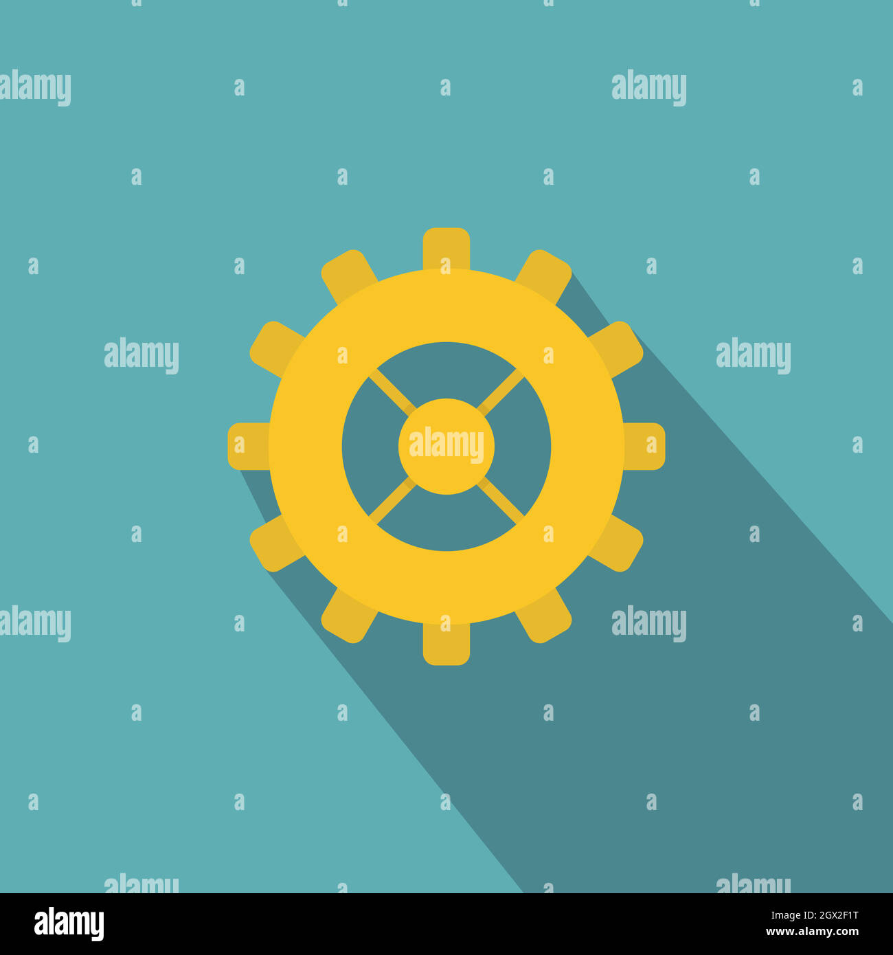 Vector yellow gear cog wheel hi-res stock photography and images - Alamy