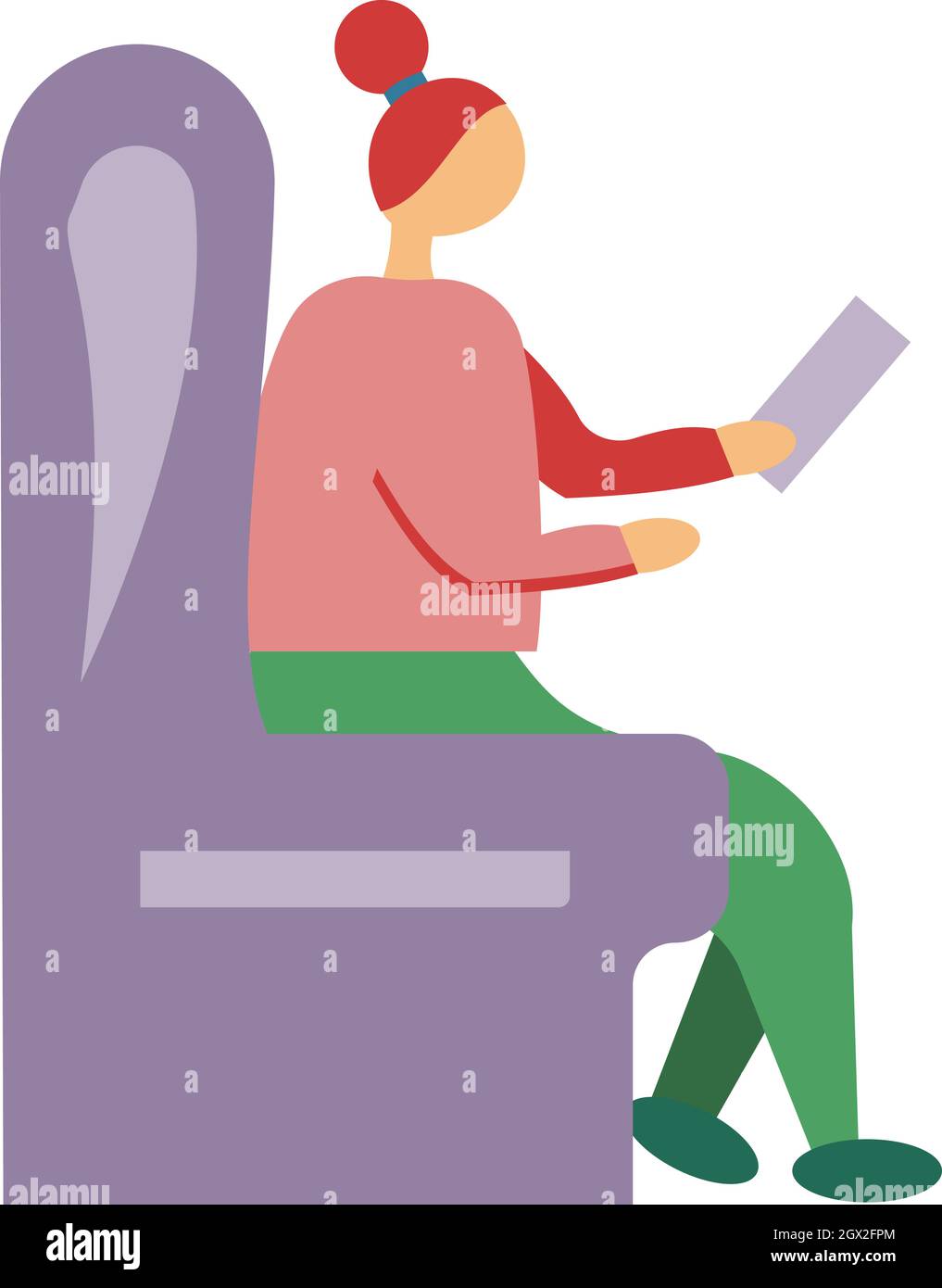 Woman relax on sofa couch isolated vector icon Stock Vector Image & Art ...