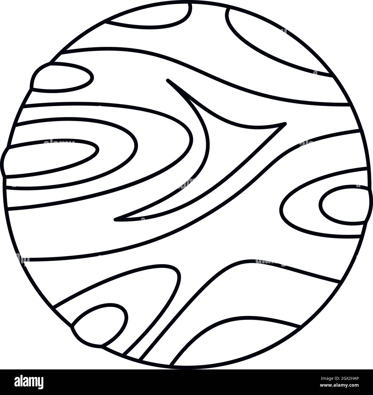 Striped planet icon, outline style Stock Vector Image & Art - Alamy