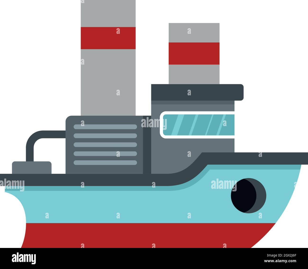 Small ship icon, flat style Stock Vector Image & Art - Alamy