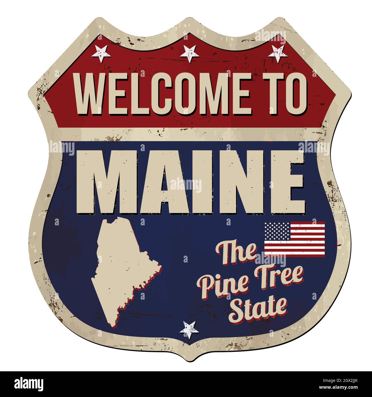 Welcome to maine sign hi-res stock photography and images - Alamy