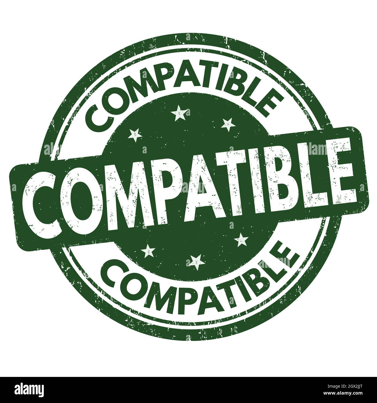 Compatible grunge rubber stamp on white background, vector illustration ...