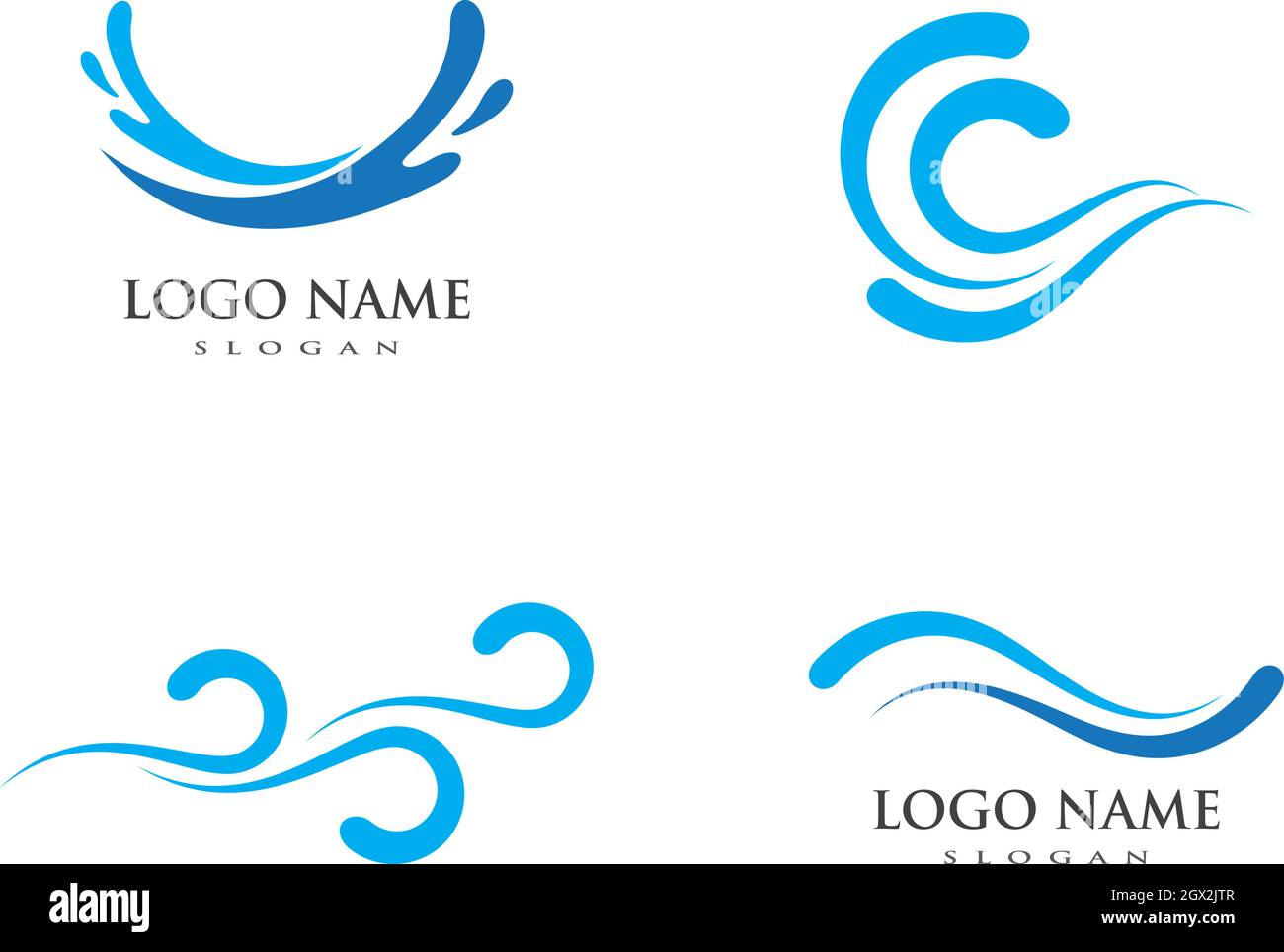 Water Wave spash symbol and icon Logo Template vector Stock Vector ...